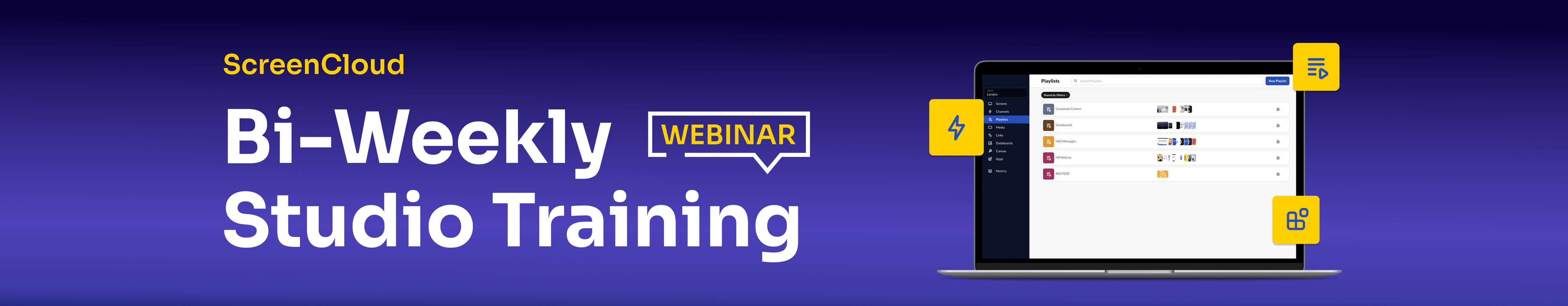 ScreenCloud Studio 101 Training Webinar Registration